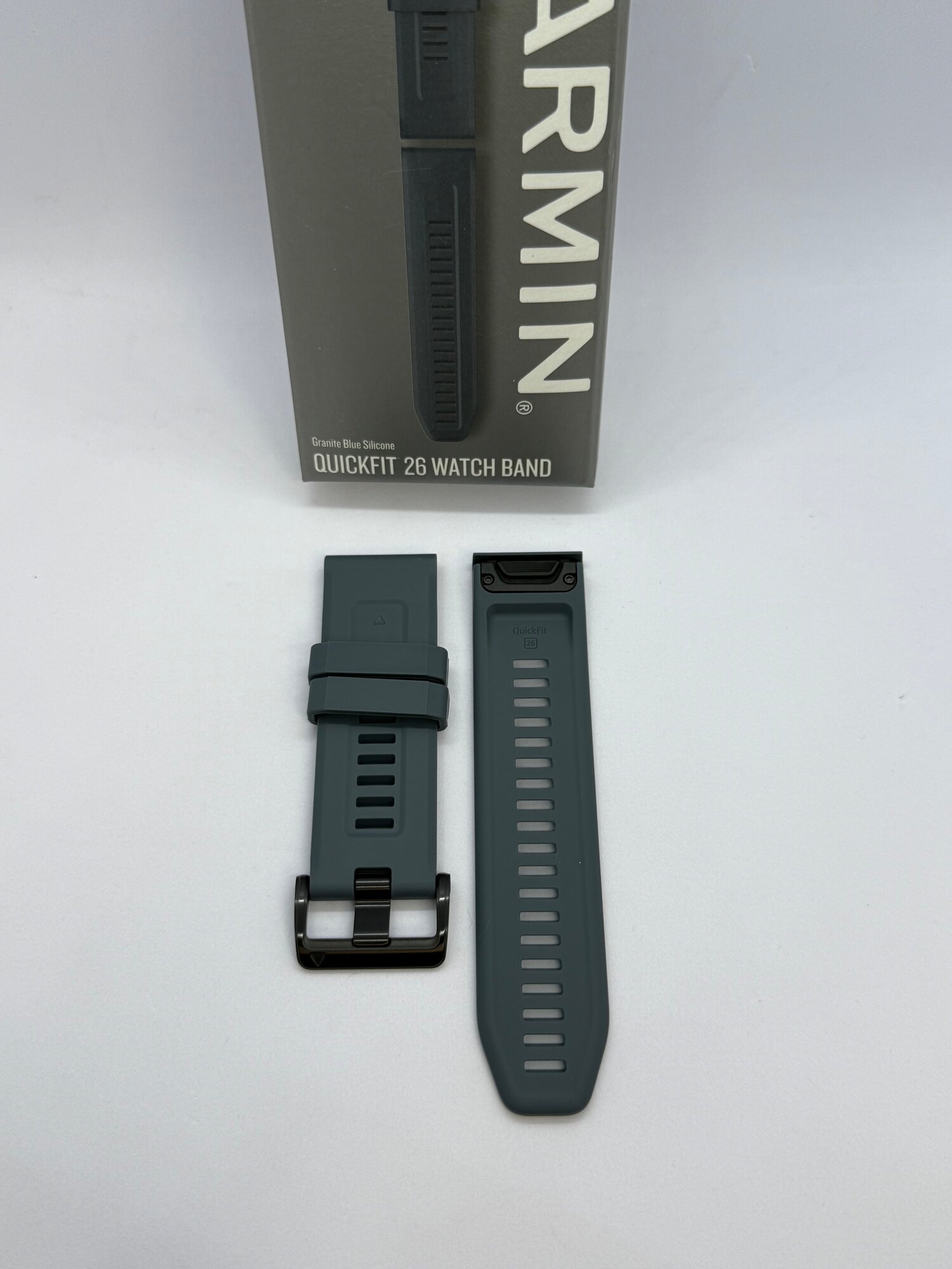 Сменный ремешок Garmin QuickFit 26mm Granite Blue из гипоаллергенного силикона, синий гранит, 010-13117-05