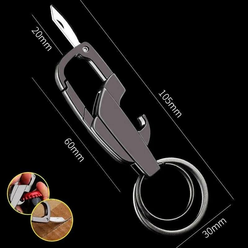 Ключница-отвертка с ножом для коробок, материал металлический сплав, цвет Гранитный Серый, вес 35 г, количество в упаковке 1 шт, производитель Китай, тип Ключница, целевая аудитория Взрослые, пол Мужчины Женщины