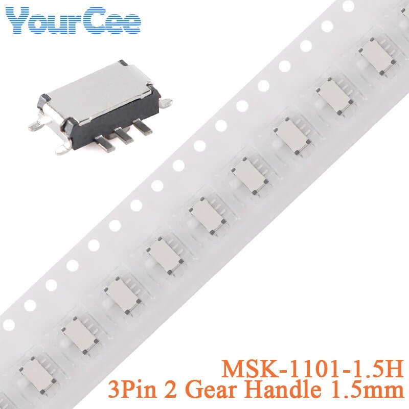 Переключатели 3Pin 2 Gear Handle 1.5mm MSK-1101-1.5H, 50шт