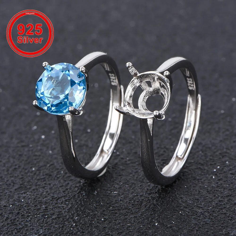 Серебряное кольцо S925, 9X9mm, Silvery, регулируемое