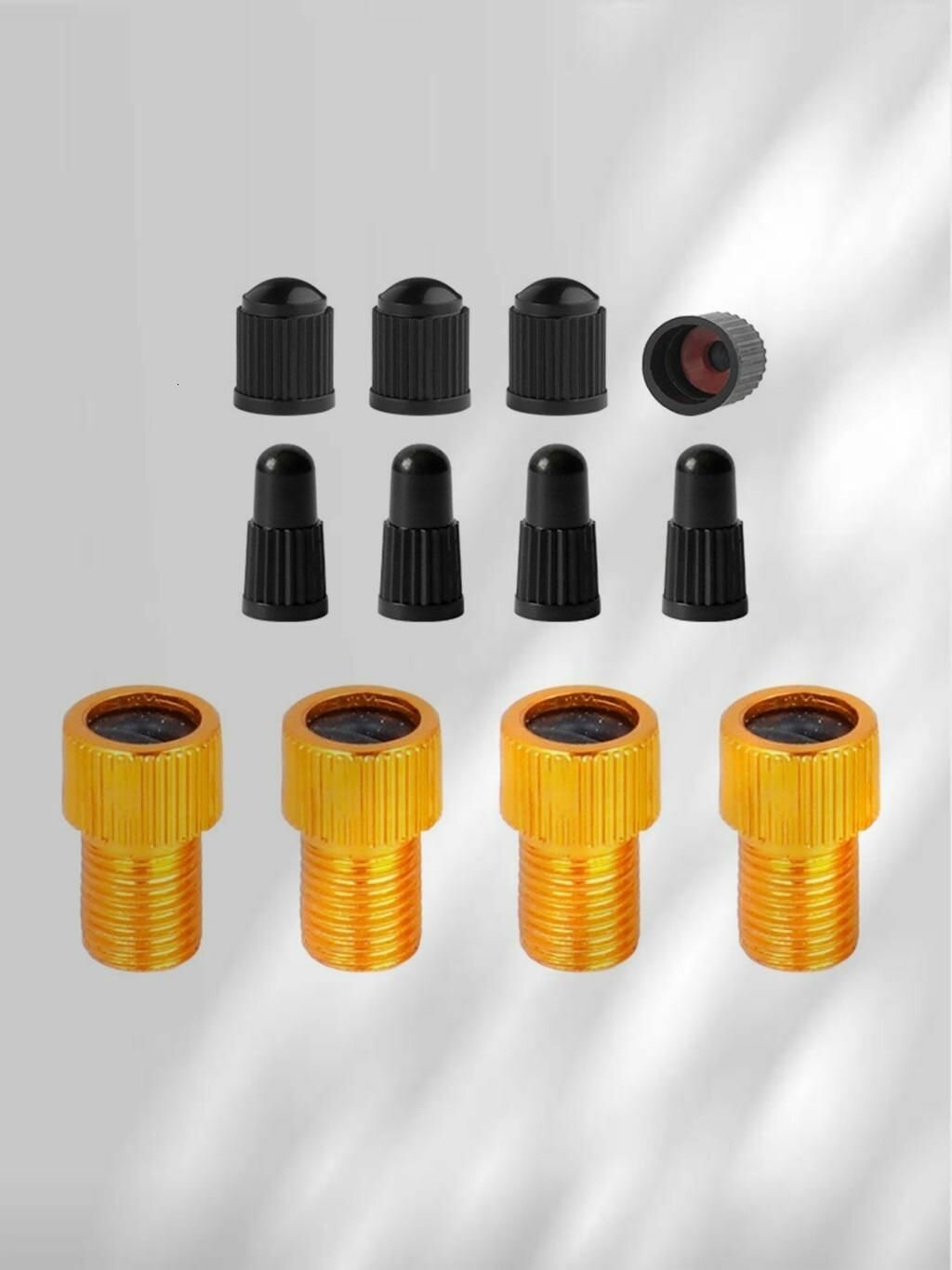 Адаптеры Presta Schrader (4 шт.), Золото