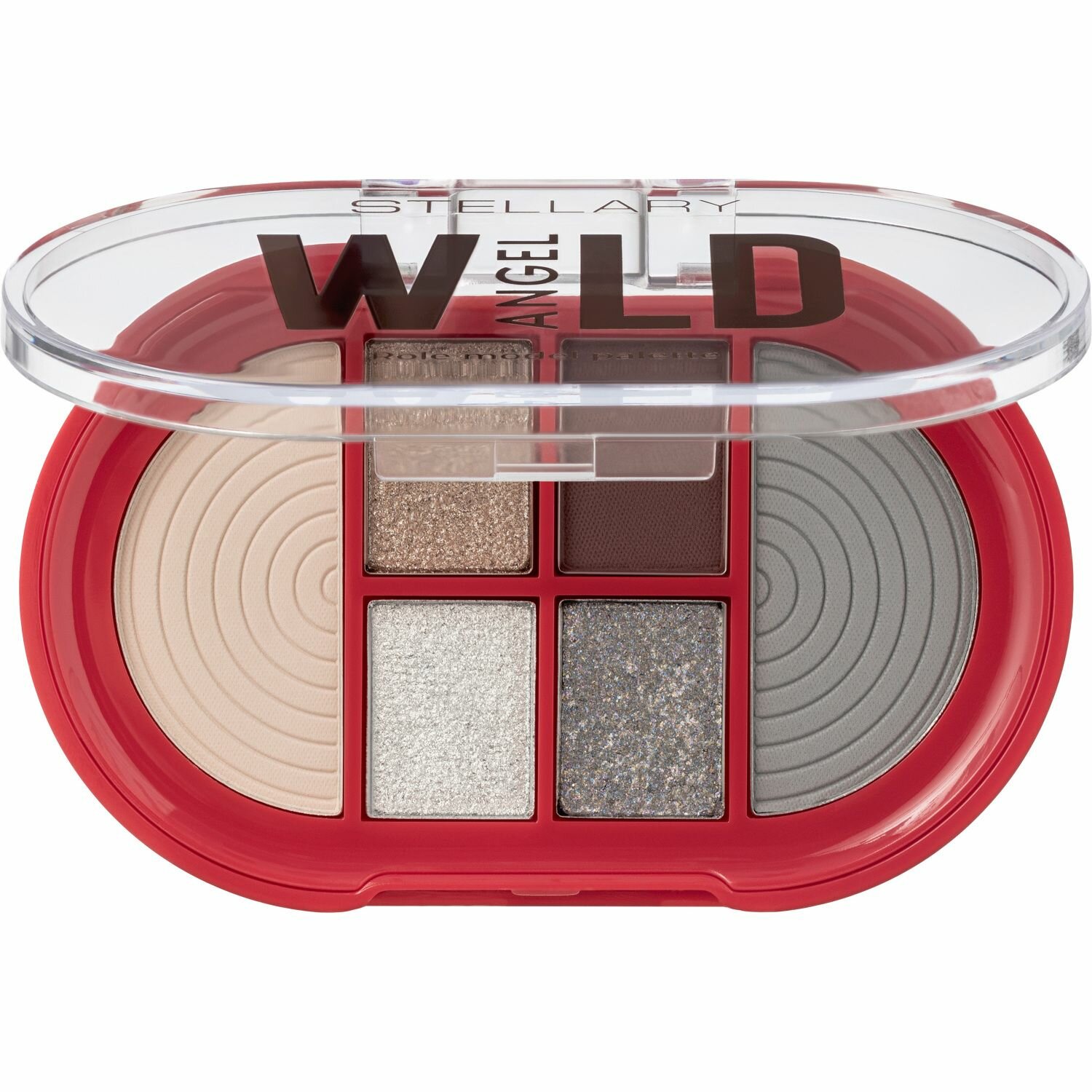 Stellary Палетка теней для век 6 цветов тон 01 Для брюнеток и русых Eyeshadow palette Wild Angel