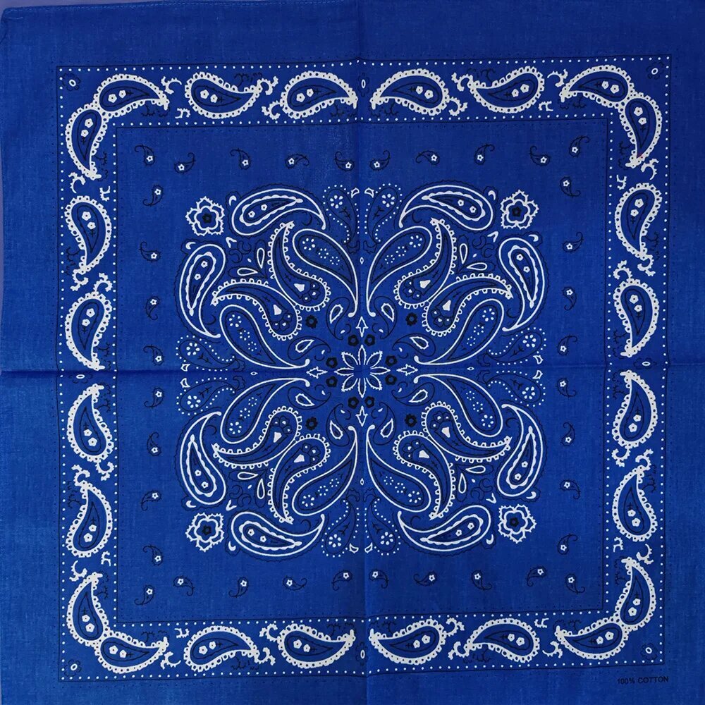 Хлопковая бандана синяя paisley, цвет 81 Sapphire 2