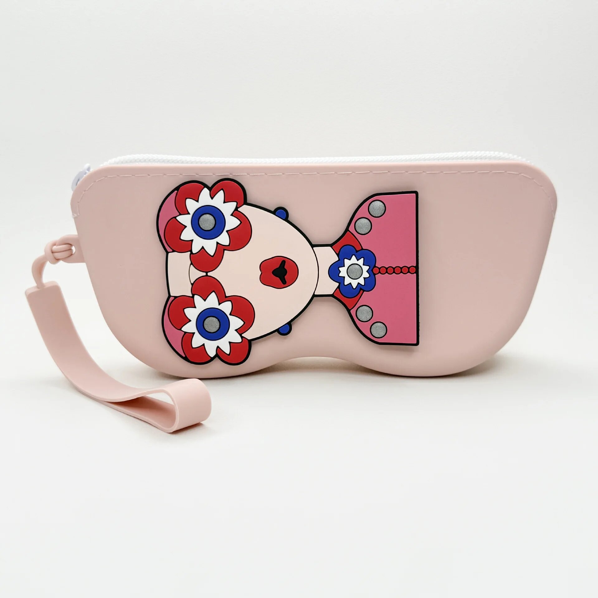 Розовый чехол для очков Silicone, цвет Cherry pink