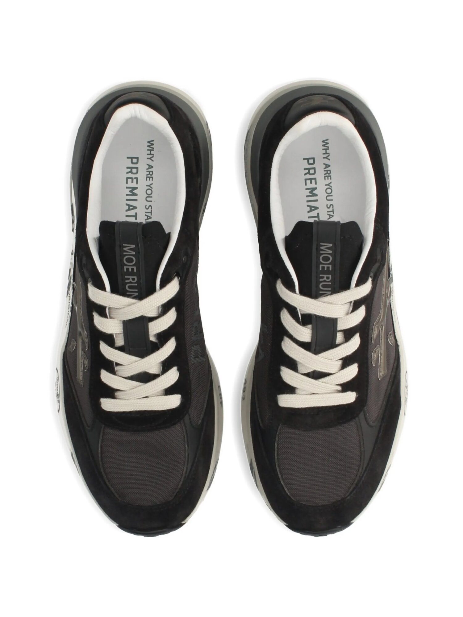 Кроссовки PREMIATA Print flat sneakers, размер 41 EU, черный — фото 1