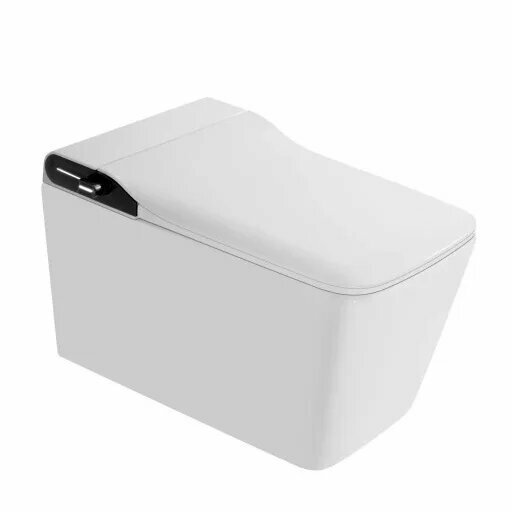 Умный унитаз подвесной Grossman Смарт GR-5702 с микролифтом, безободковый, антивсплеск, фаянсовый, с биде, белый, глянцевый, прямоугольный, сиденье для унитаза в комплекте