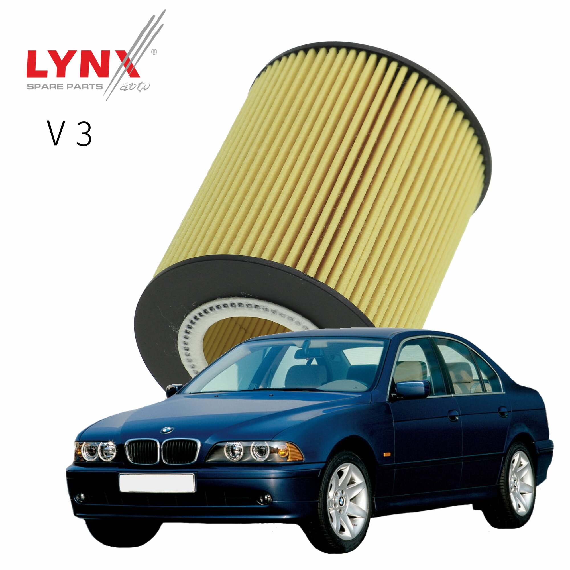Фильтр масляный BMW 5-Series (4) / БМВ 5 серии 2000 2001 2002 2003 2004 V3.0 M54B30 / 1шт LYNXauto