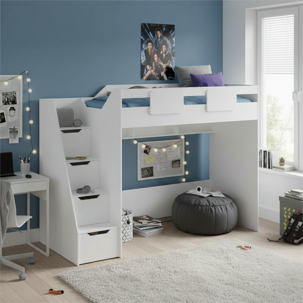 Кровать-чердак 200х90 коллекции Мозаика-2