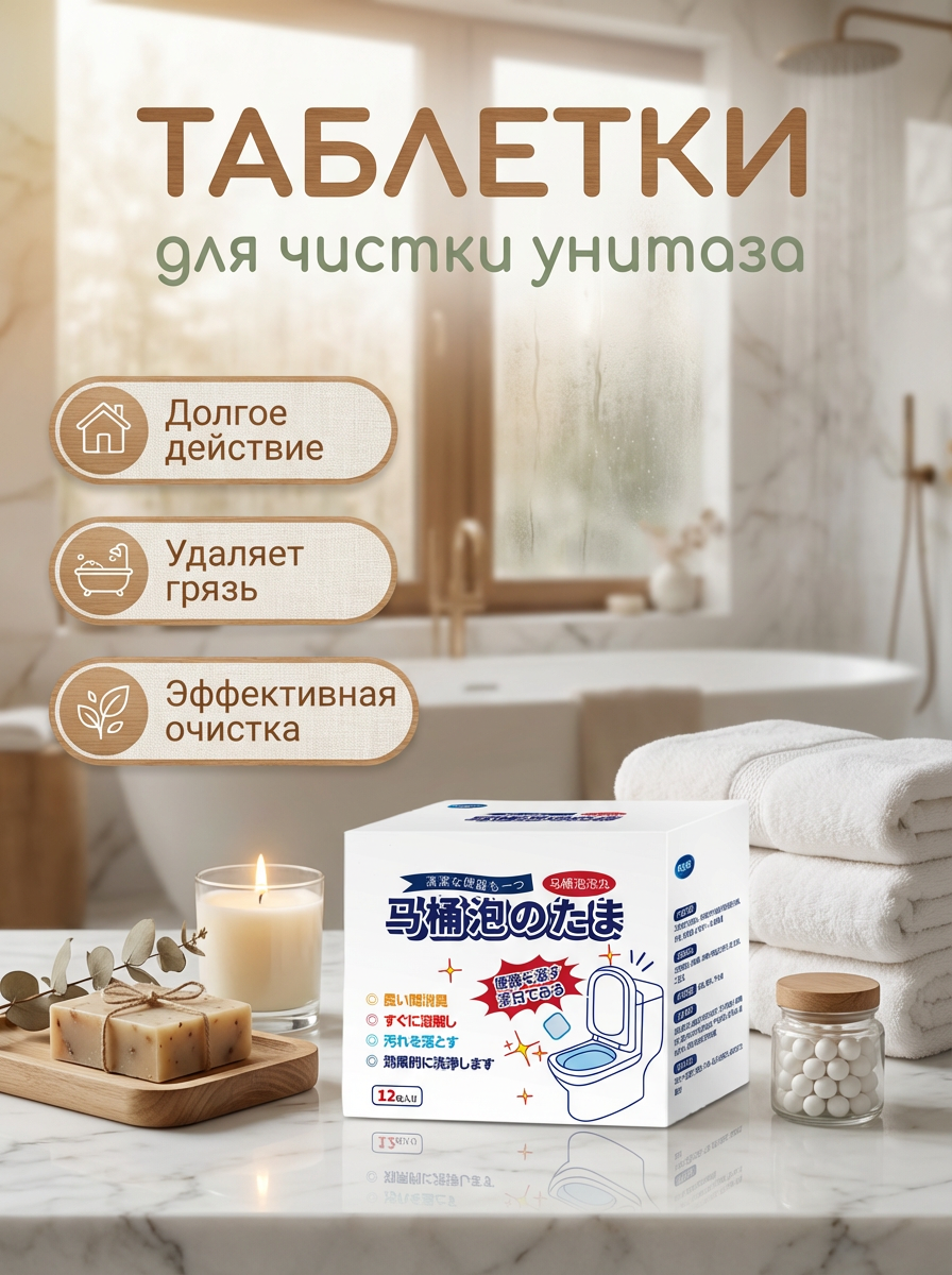 Таблетки пластины для чистки унитаза , писсуара 12шт в одной пачке