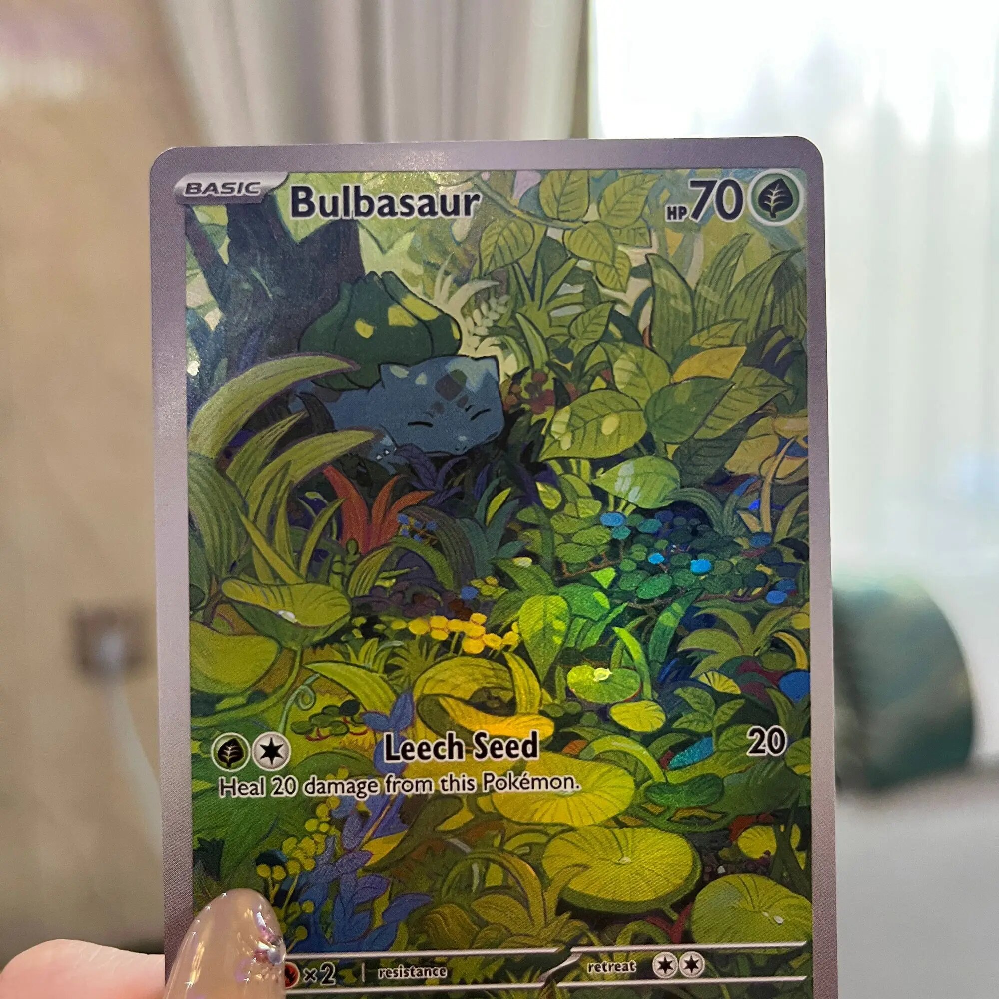 Коллекционная карта Pokemon Bulbasaur, Цвет: 10