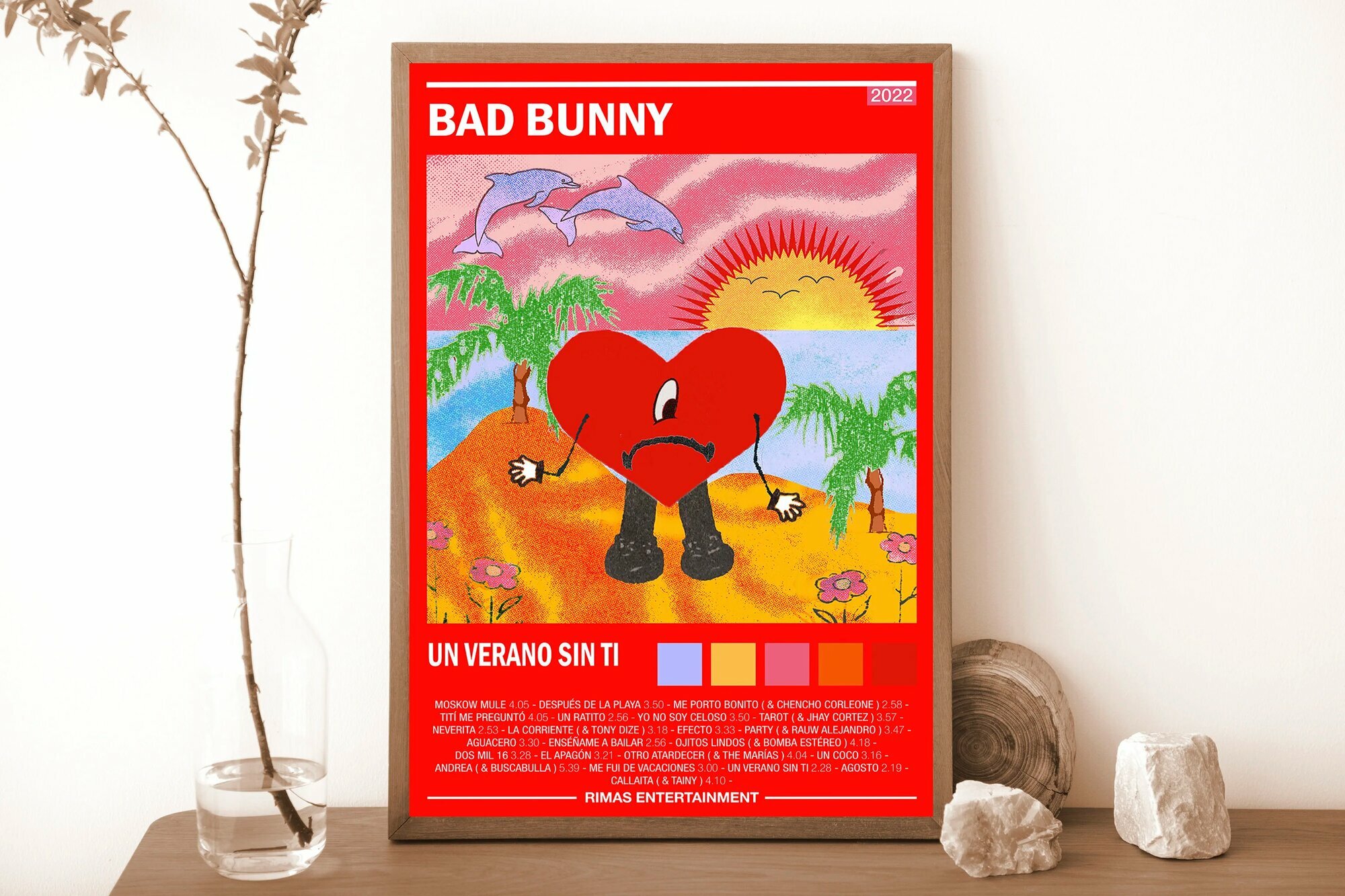 Печать на холсте Bad Bunny Un Verano Sin Ti, 20x30см, цвет 2, без рамки — фото 1