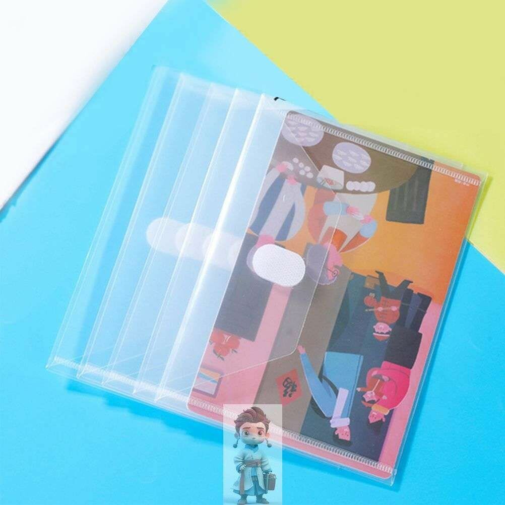 Прозрачный пластиковый файл-конверт из пп с липучкой для хранения документов, 24 шт