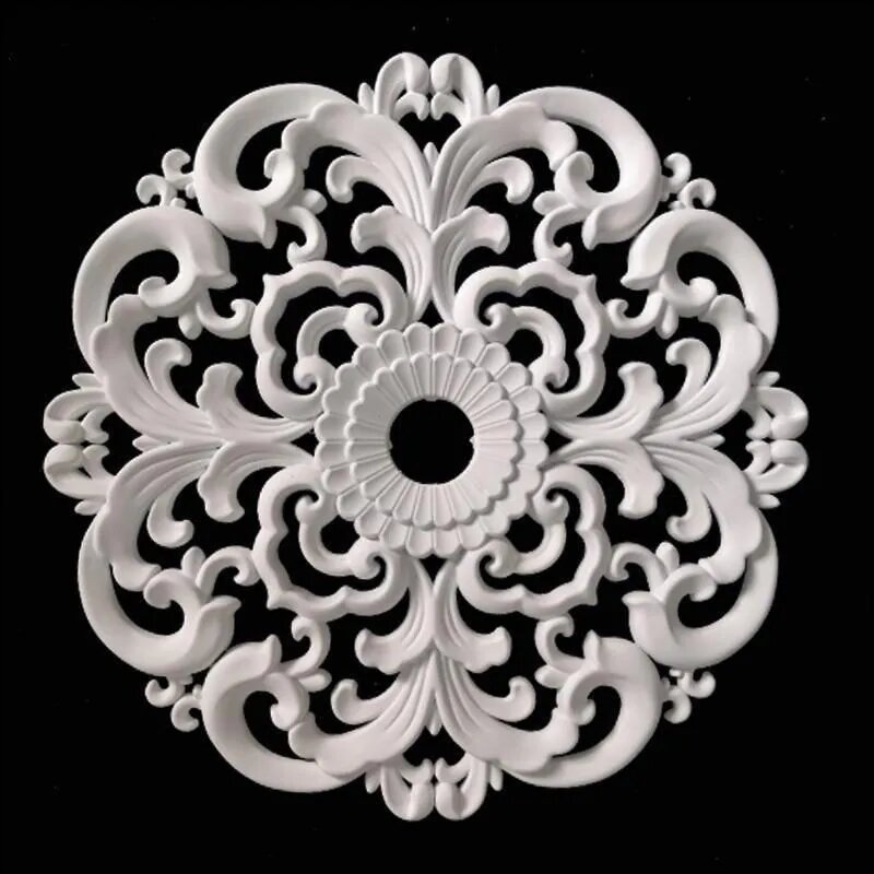 Розетка потолочная инжекционная под люстру/ Подходит для резных декораций на стенах/ мебели