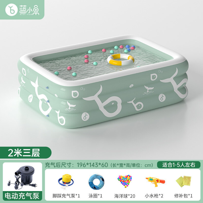 [2026] Надувной уличный бассейн-аквапарк для детей, игровой бассейн, пляжный бассейн с навесом от солнца