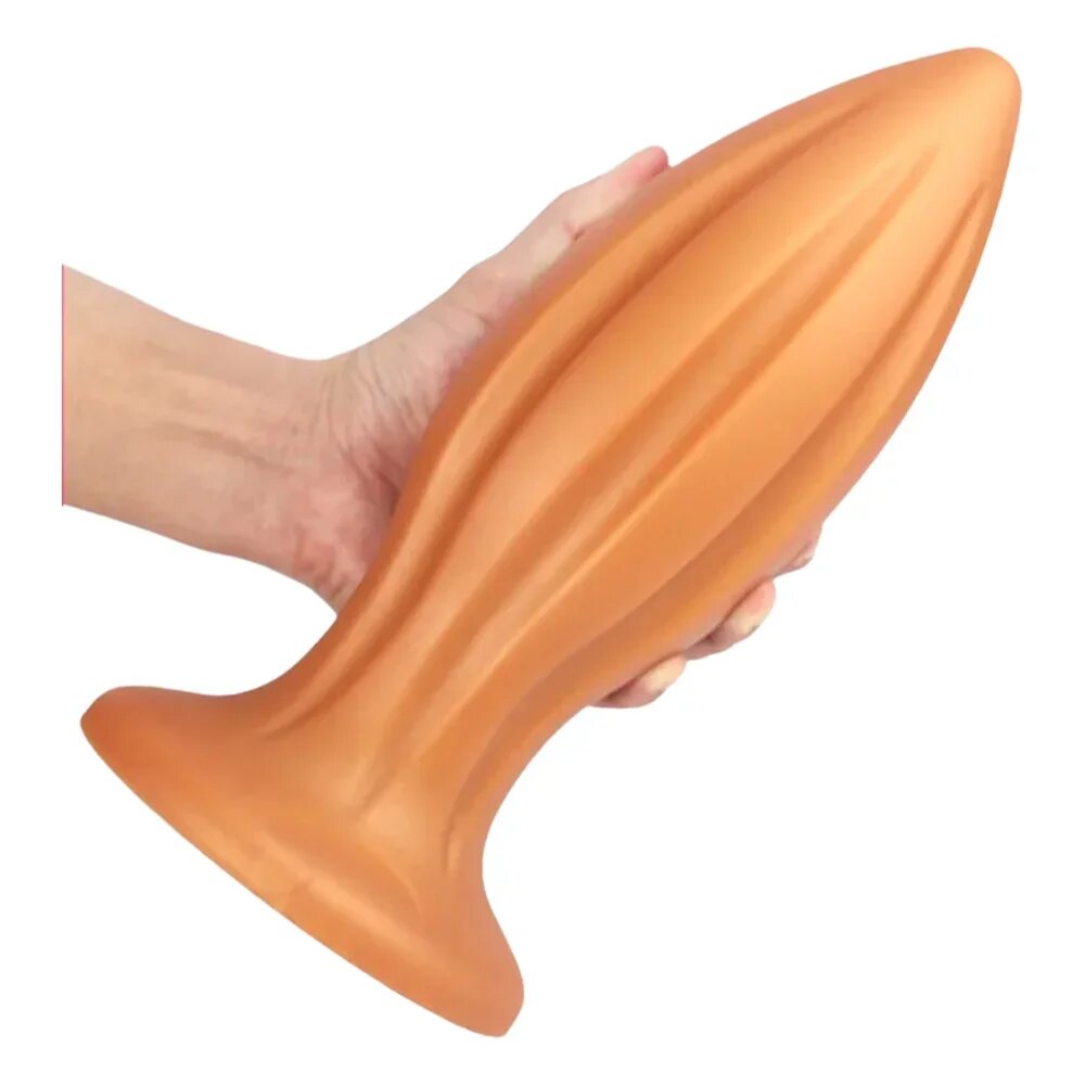 10 см Толстая огромная Анальная пробка силиконовая большая Анальная пробка Вагина анус S-size gold