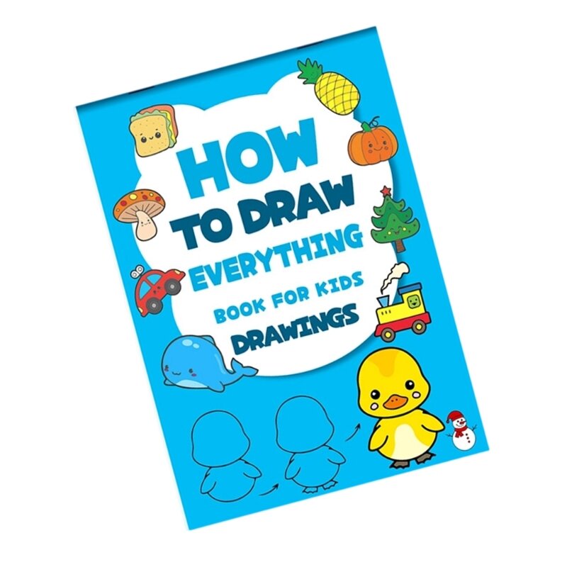 Детская Пошаговая Книжка Для Рисования С 32 Раскрасками, Легкая Обучающая Книжка-Раскраска Для Малышей По Художественному Рисованию