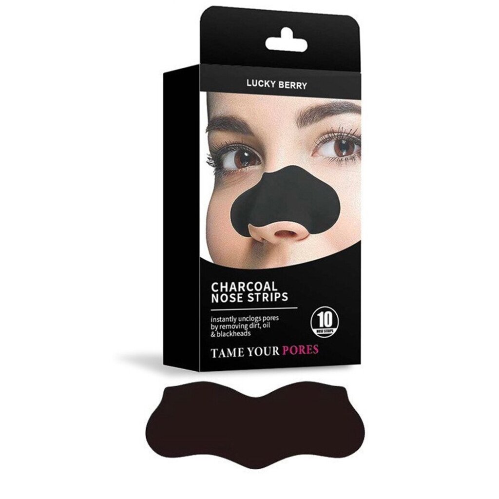 Полоски Для Удаления Угрей, Глубоко Очищающие Полоски Для Носа с Мгновенным Очищением Пор Натуральными Угольными Полосками Для Носа Унисекс