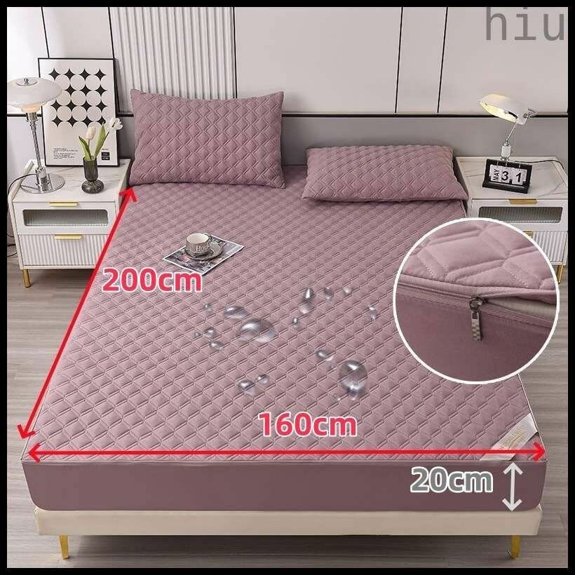 Самый популярный в 2025 годуводонепроницаемый стеганый чехол для матраса с застежкой-молнией; Чехол для матраса с шестью сторонами, все включено