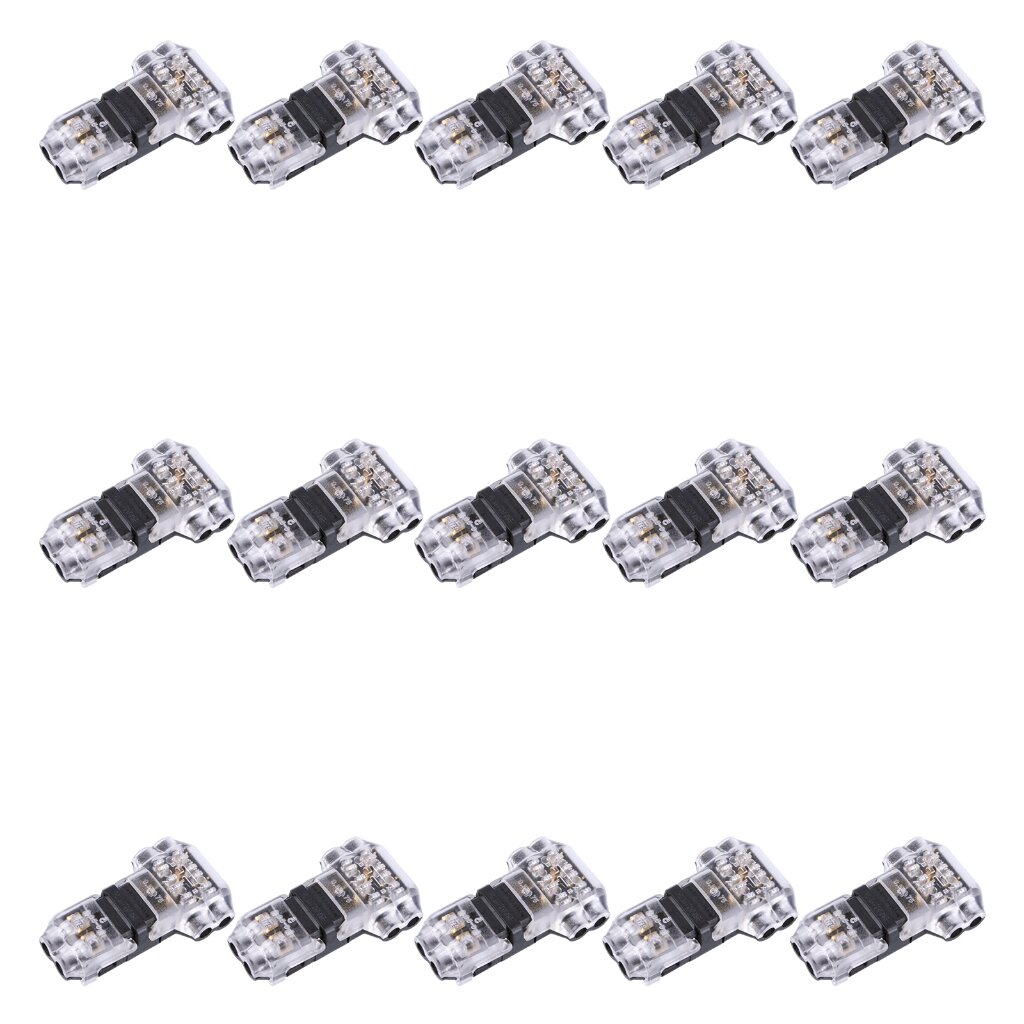 15шт Т-образных соединителей для проводов без зачистки проводов 2/3-ходовые соединители для проводов Долговечны