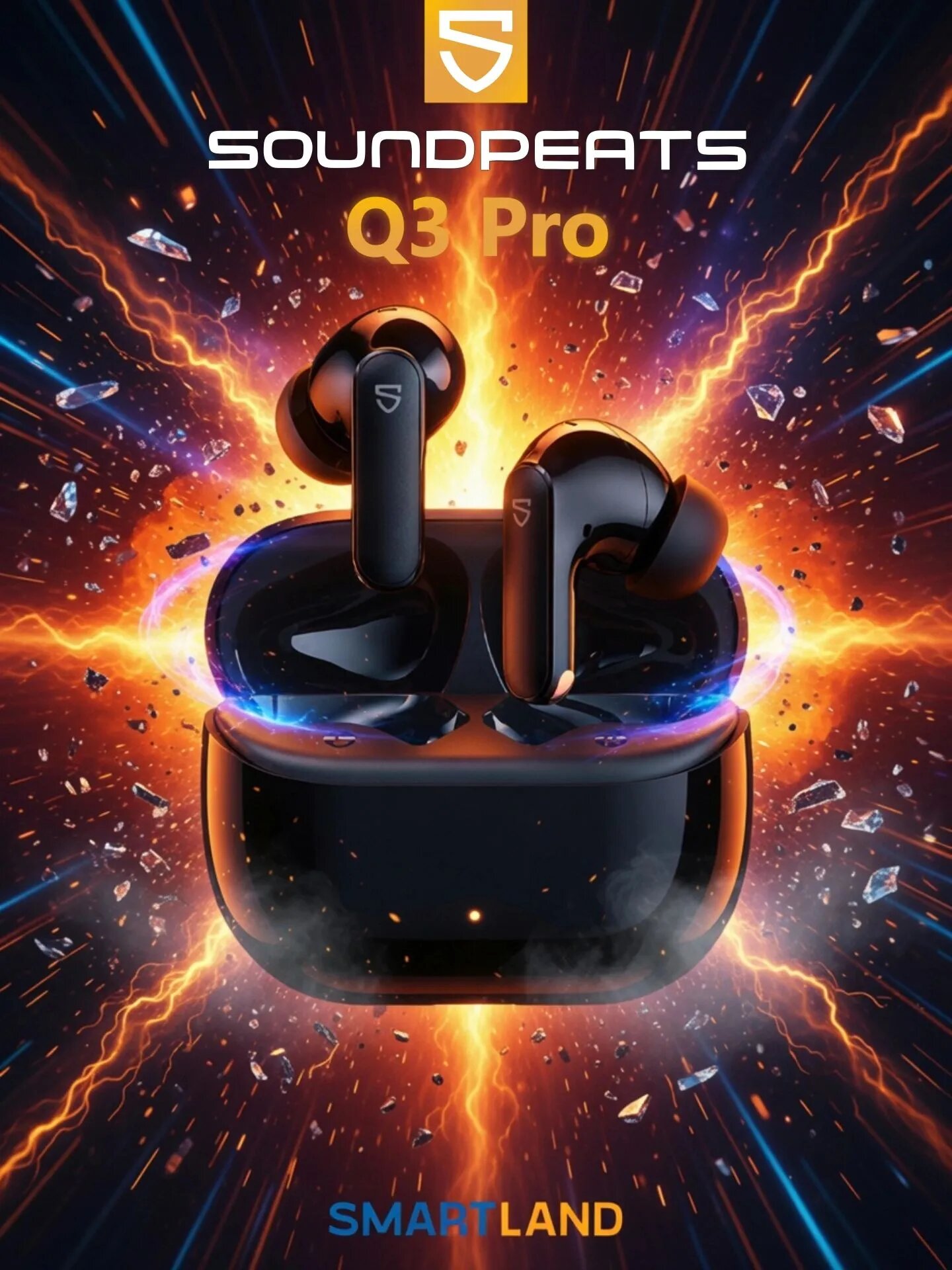 Q3 Pro SoundPeats беспроводные наушники с мощным звуком, шумоподавлением и автономностью до 42 часов