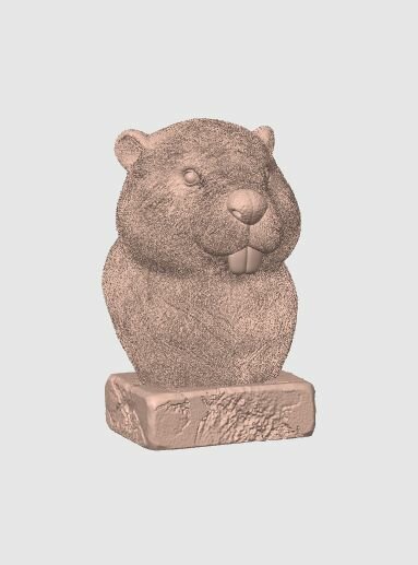 Эксклюзив! Бюст Бобра (10см, бежевый матовый) - подарок, талисман
