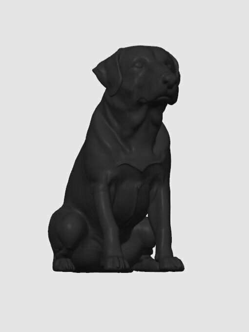 Эксклюзив! Ростовая статуэтка собаки - Лабрадор-ретривер (10 см, черный) - Верный друг, подарок, талисман