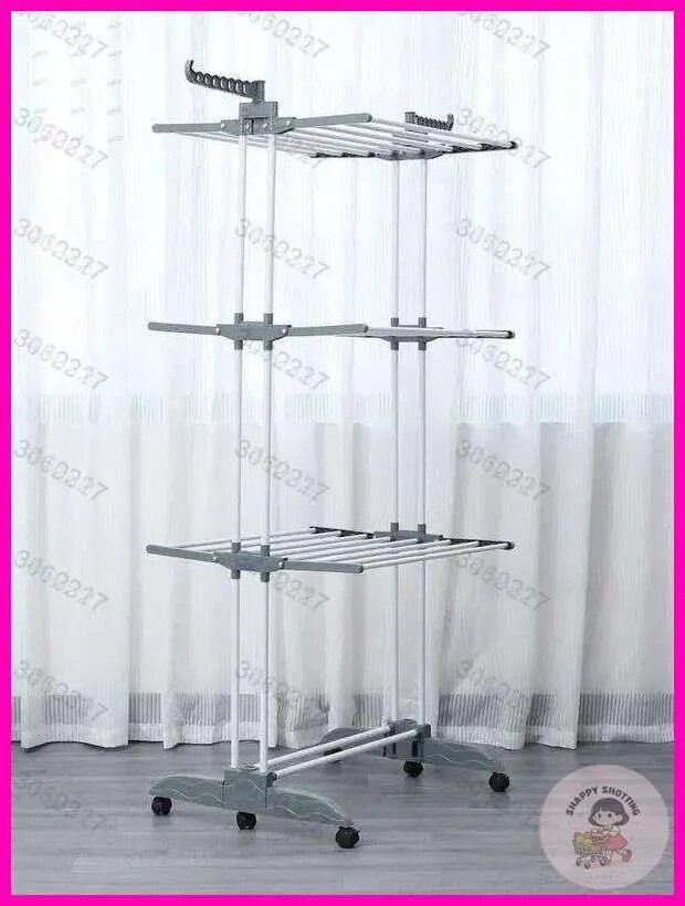 Сушилка для белья напольная, складная, 165 см x 73 см x 43 см, серая