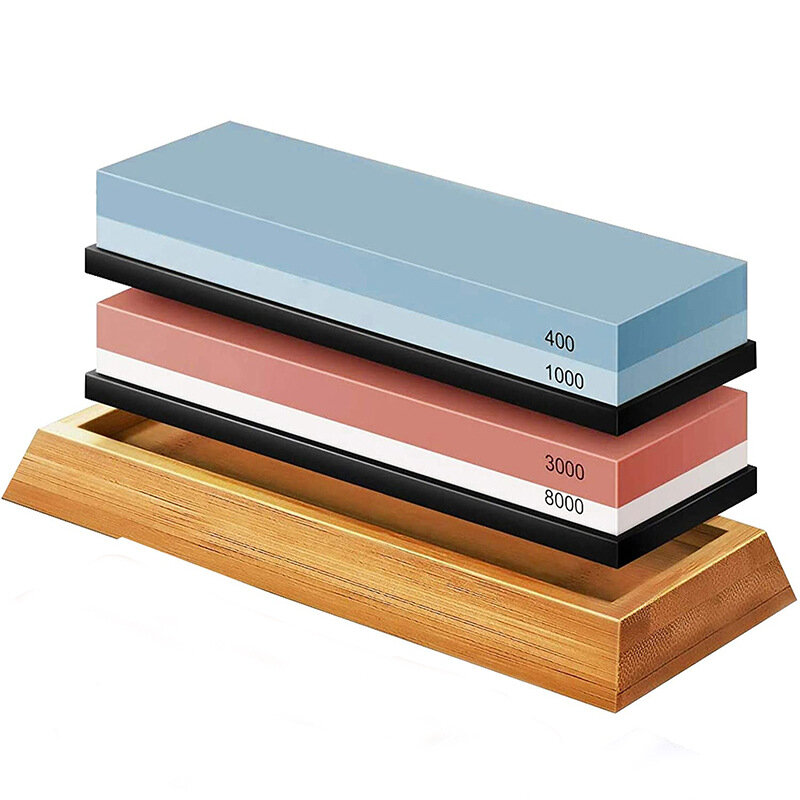 Точилка для кухонных ножей, двусторонний точильный камень, точильный камень из белого корунда, набор точильных камней для дома и улицы, камень для заточки ножей.