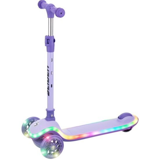 Самокат трехколесный Slider светящиеся полиуретановые колёса IT62V фиолетовый
