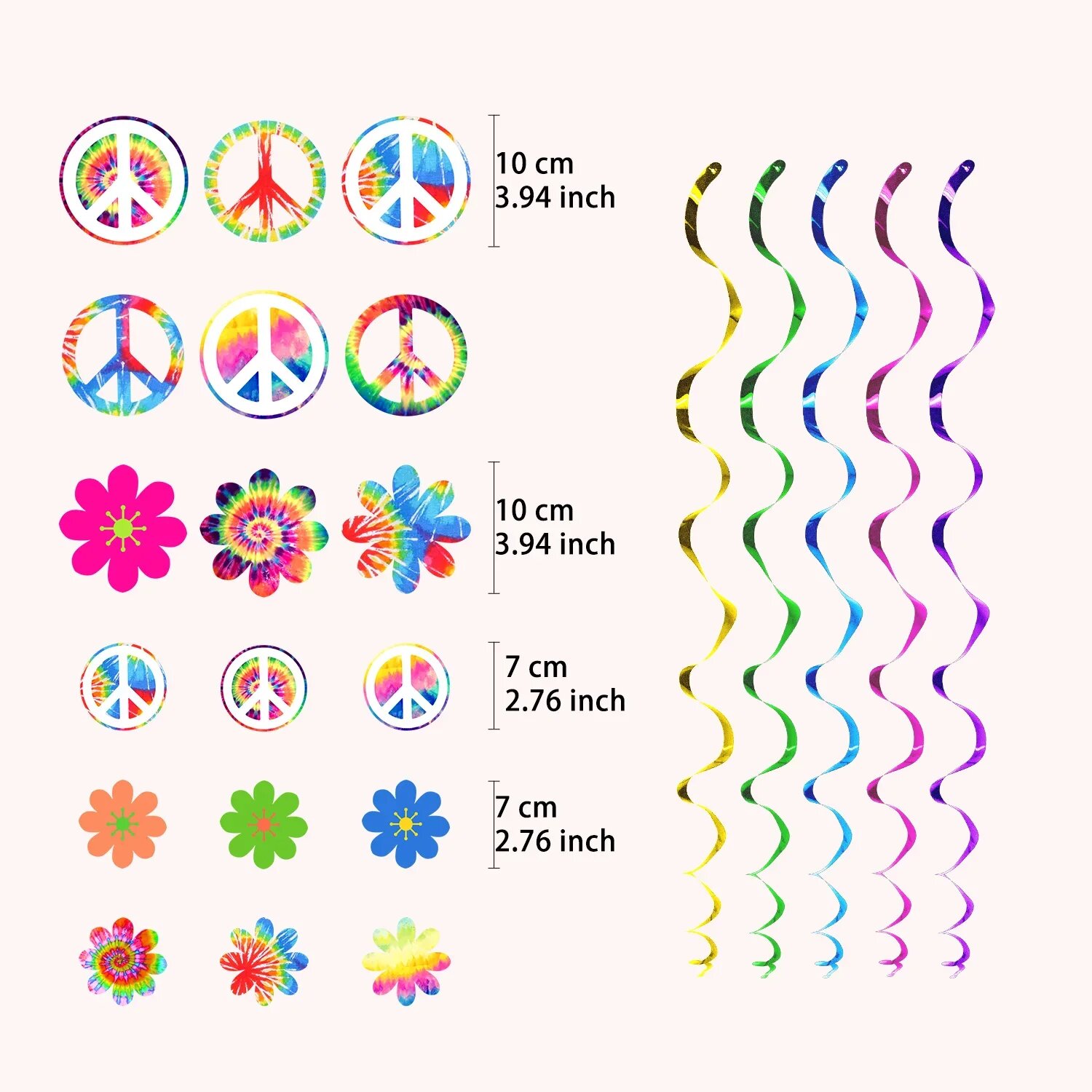 18 шт, спиральный баннер в стиле хиппи в стиле бохо, богемный крутой вихрь, подвесная гирлянда для дня рождения, детского душа, украшение для свадебной вечеринки