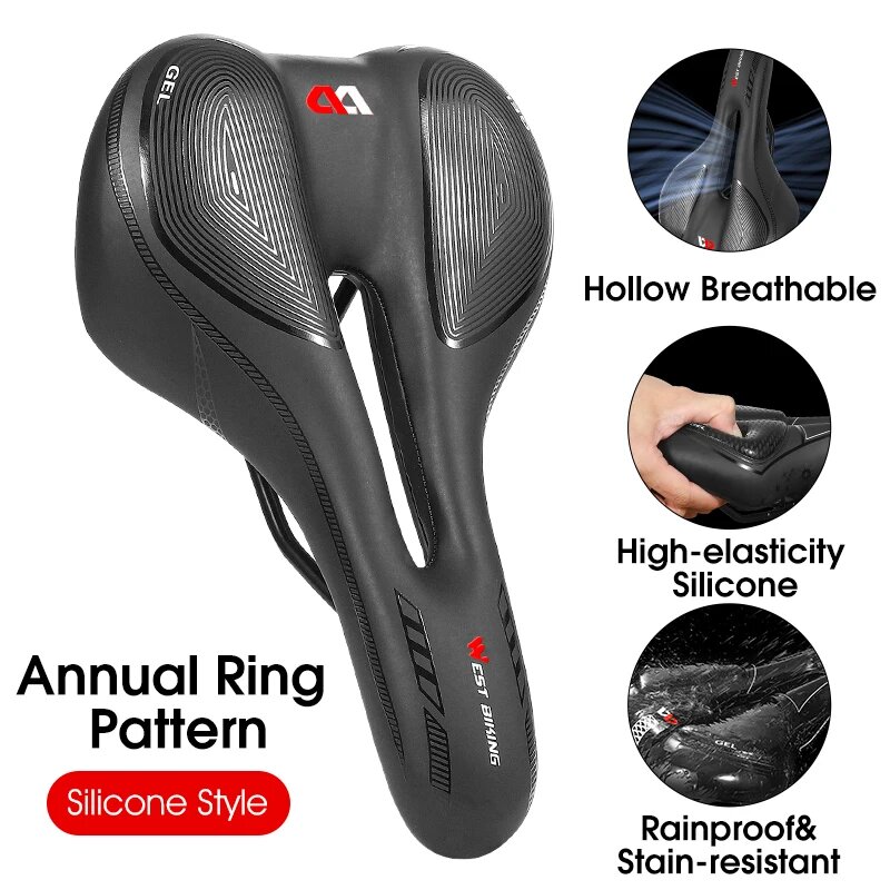 WEST BIKING Силиконовое седло для велосипеда 0801128 Silicone B
