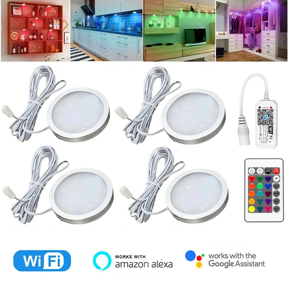 CENFAYA LED светильники Wi-Fi RGB, 2шт, EU Plug