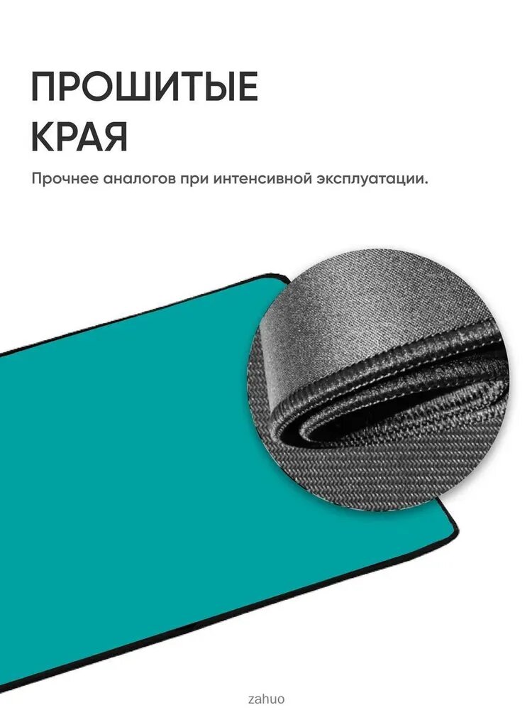 Vixion Коврик для мышки 30x70см зеленый для компьютерных игр с прошитыми краями — фото 1