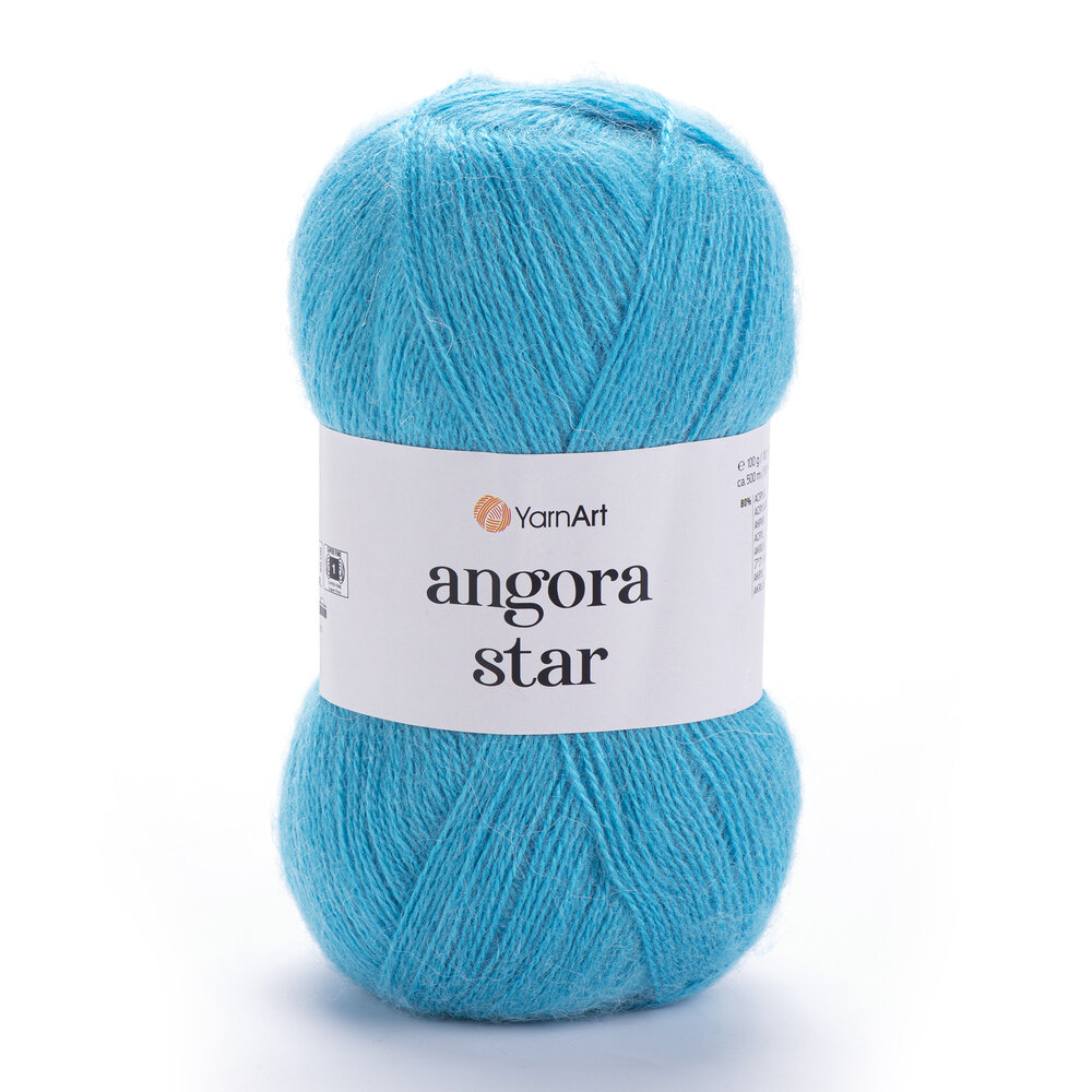 Пряжа для вязания YarnArt Angora Star 235 бирюза 100 гр/500 м 20% тонкая шерсть, 80% акрил