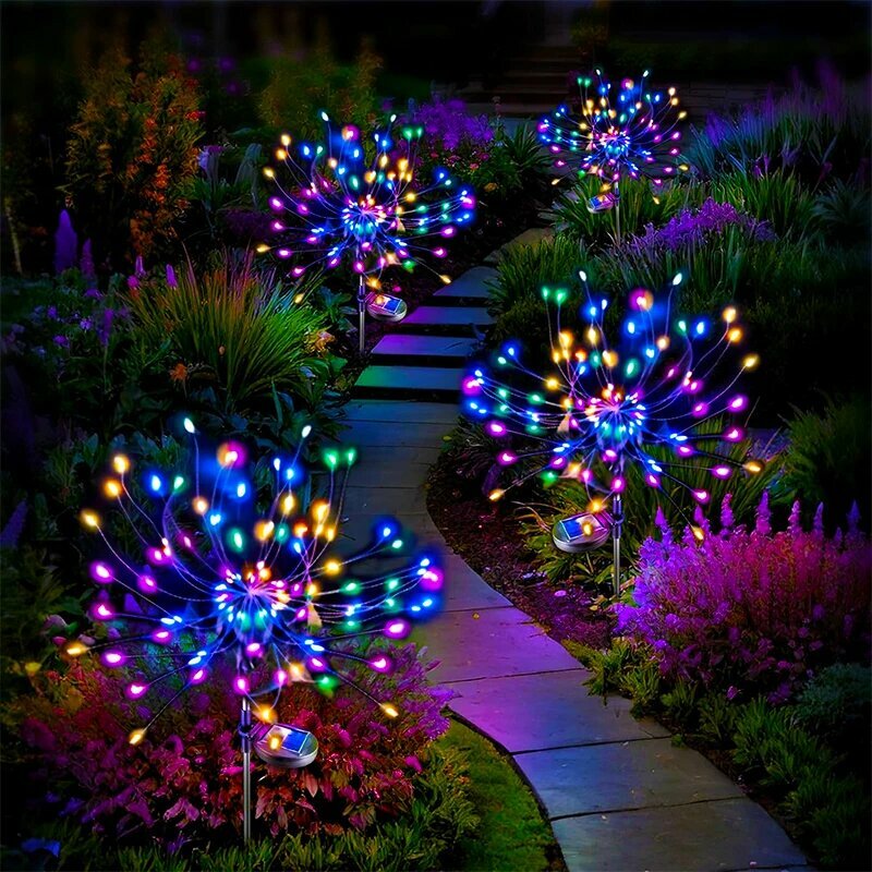 Солнечные фонарики RGB, 60 LED, 1 шт.