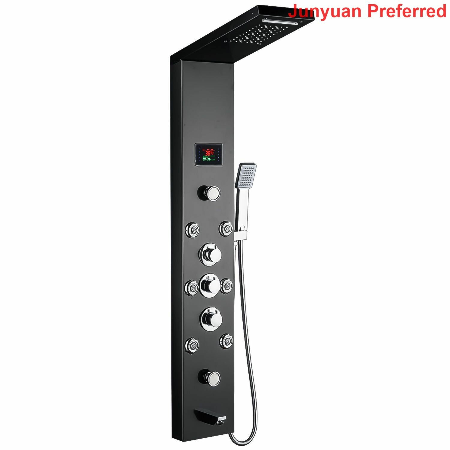 Душевая панель хром