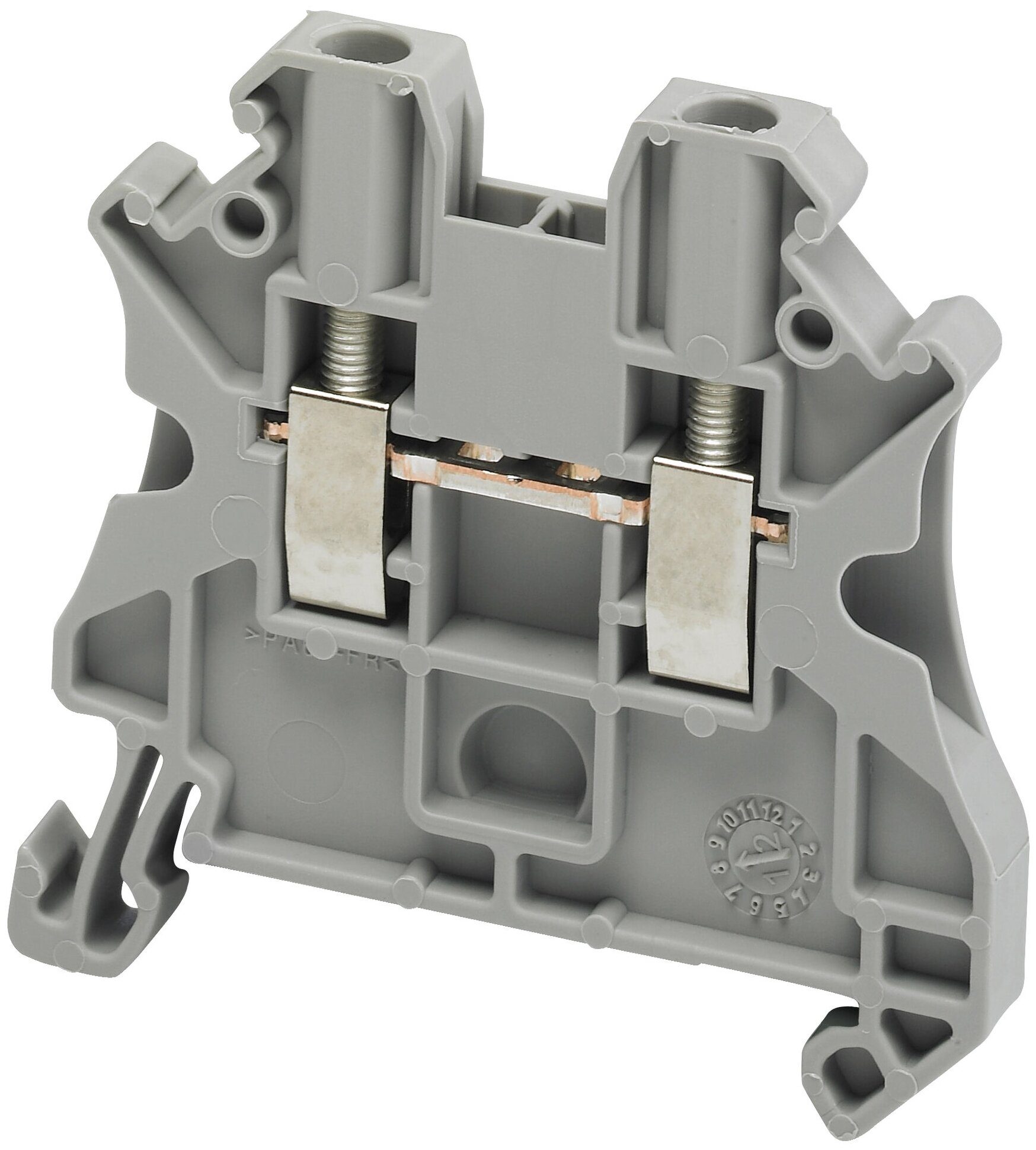 Клеммник винтовой проходной, сечением провода 2,5ММ2, 2 точки подключения,
