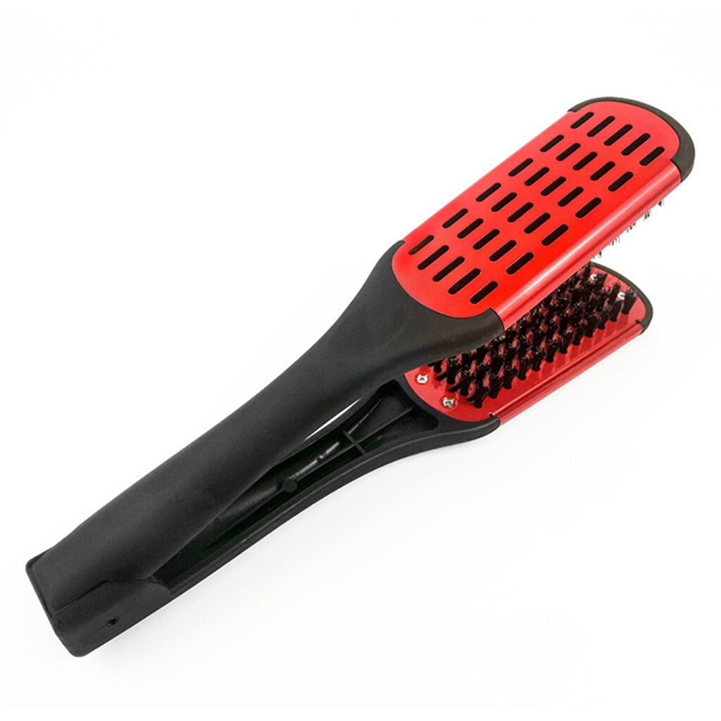 Двусторонняя Щетинная Щетка Для Выпрямления Волос Выпрямитель Для Волос Разглаживающая Щетка