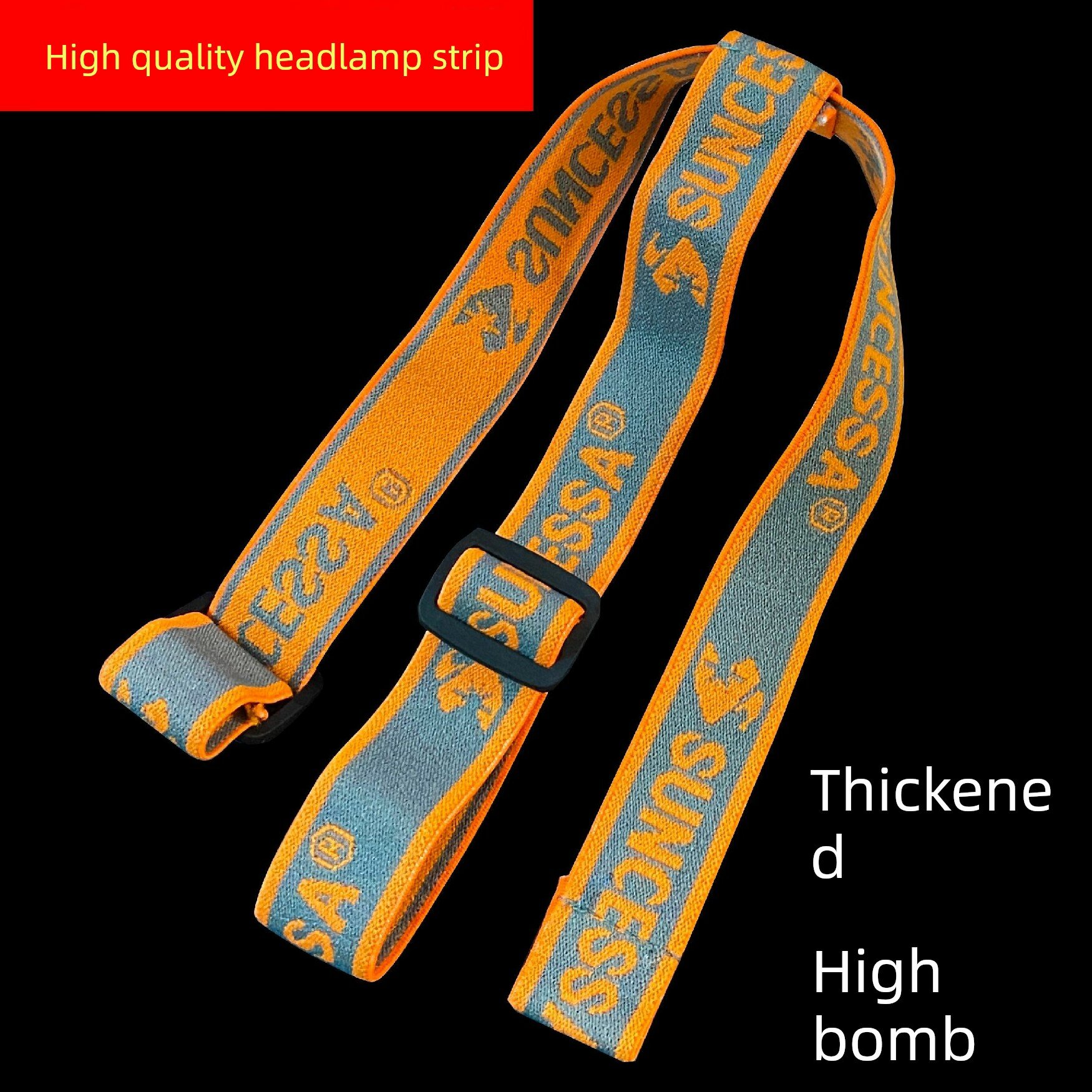 Одиночный толстый эластичный ремешок, 1 шт, регулируемый аксессуар для фонарика-шлема, прочный