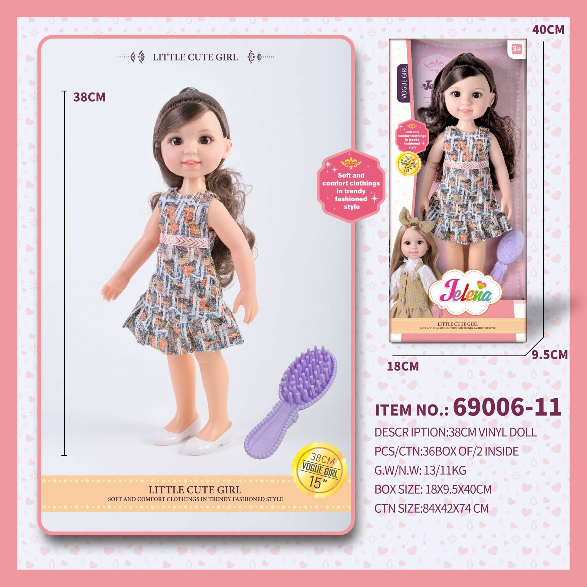 15-дюймовая модная кукла Елена в подарок Juguete Игрушка