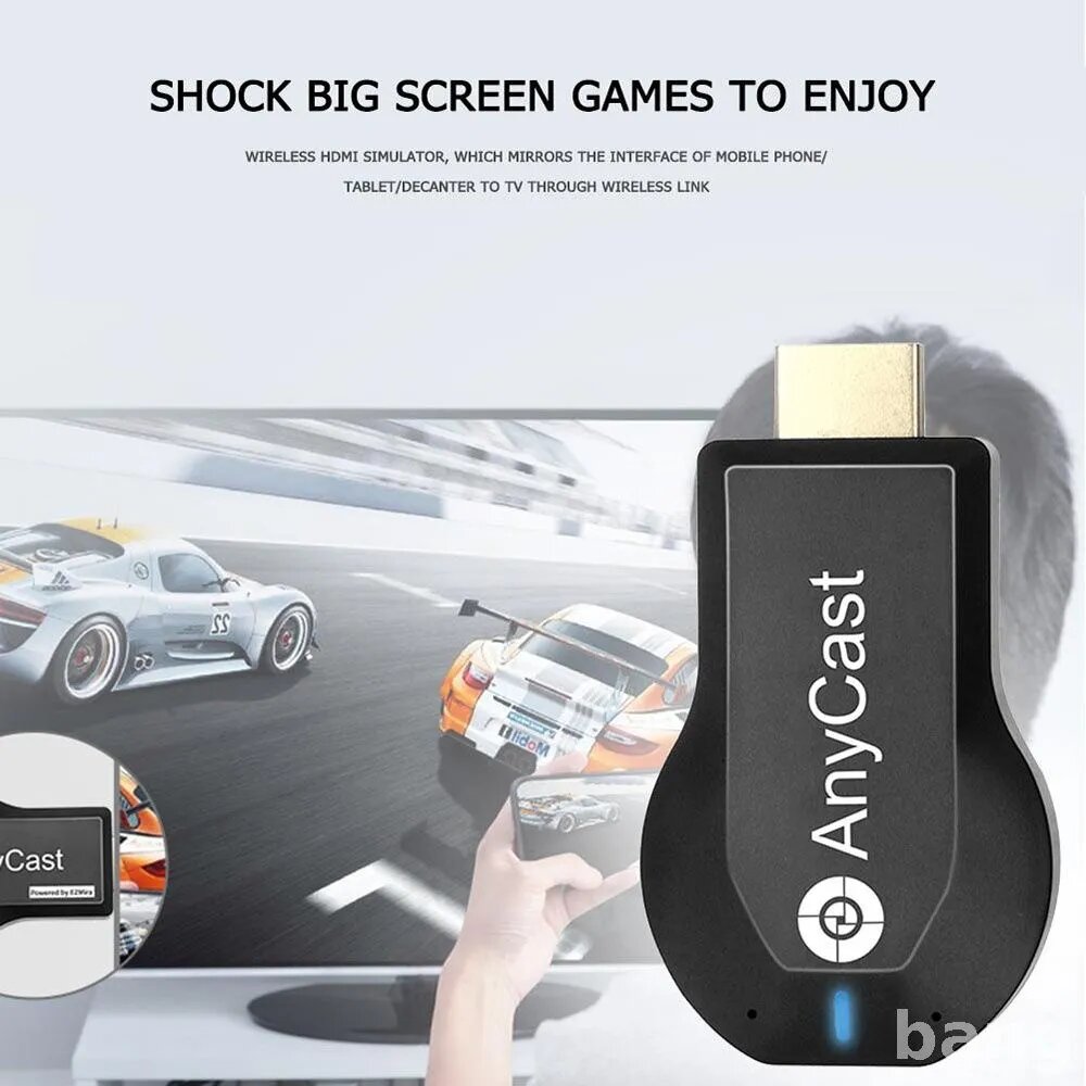 Anycast адаптер для беспроводной трансляции экрана смартфона на ТВ HDTV HDMI USB порт, 1 шт. — фото 1