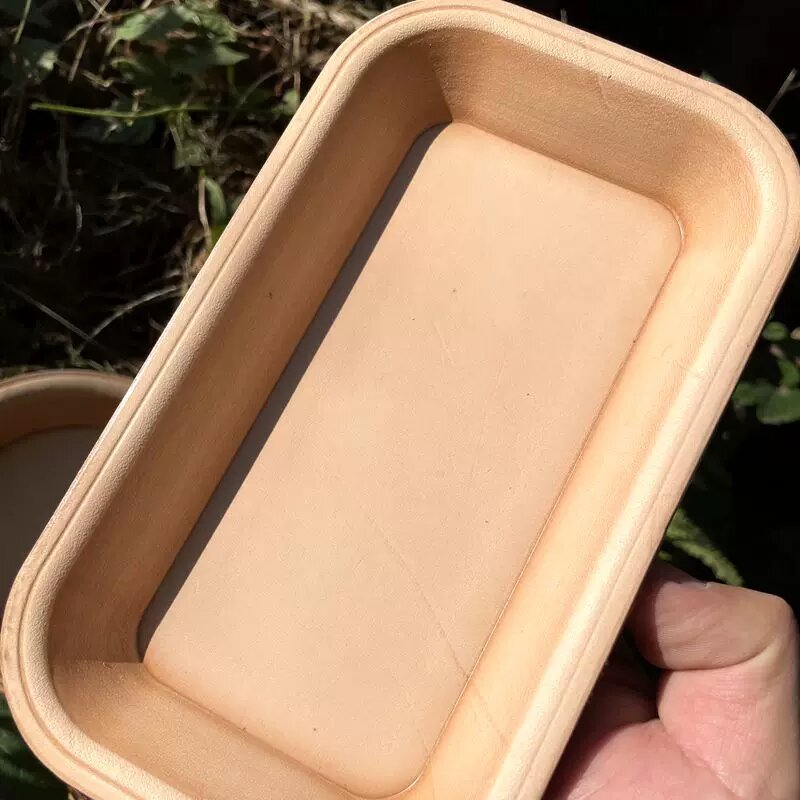 Прямоугольный кожаный поднос из натуральной кожи, толщина 4 мм, размер 19x11 см для хранения ювелирных изделий