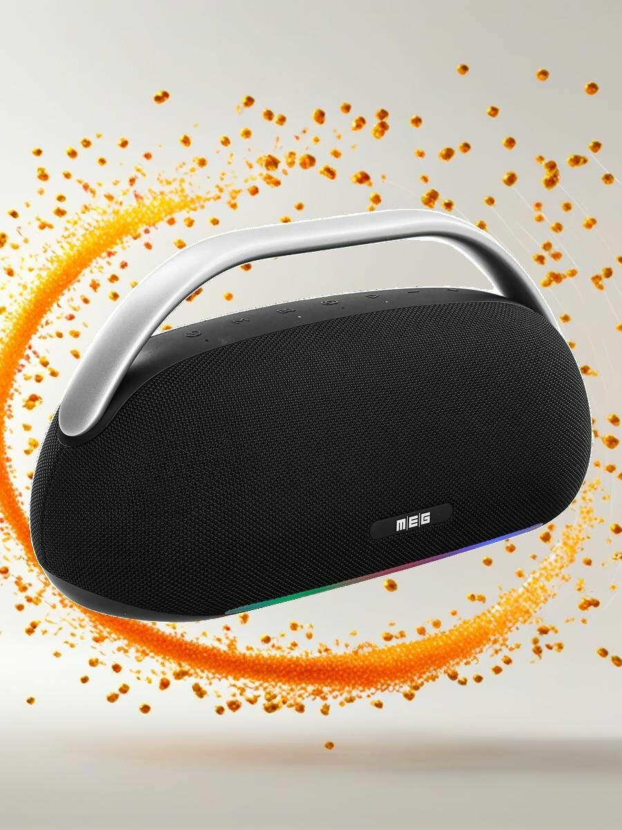 Портативная колонка MEG SSA062BL, 60 Вт, Bluetooth, AUX, USB, черный