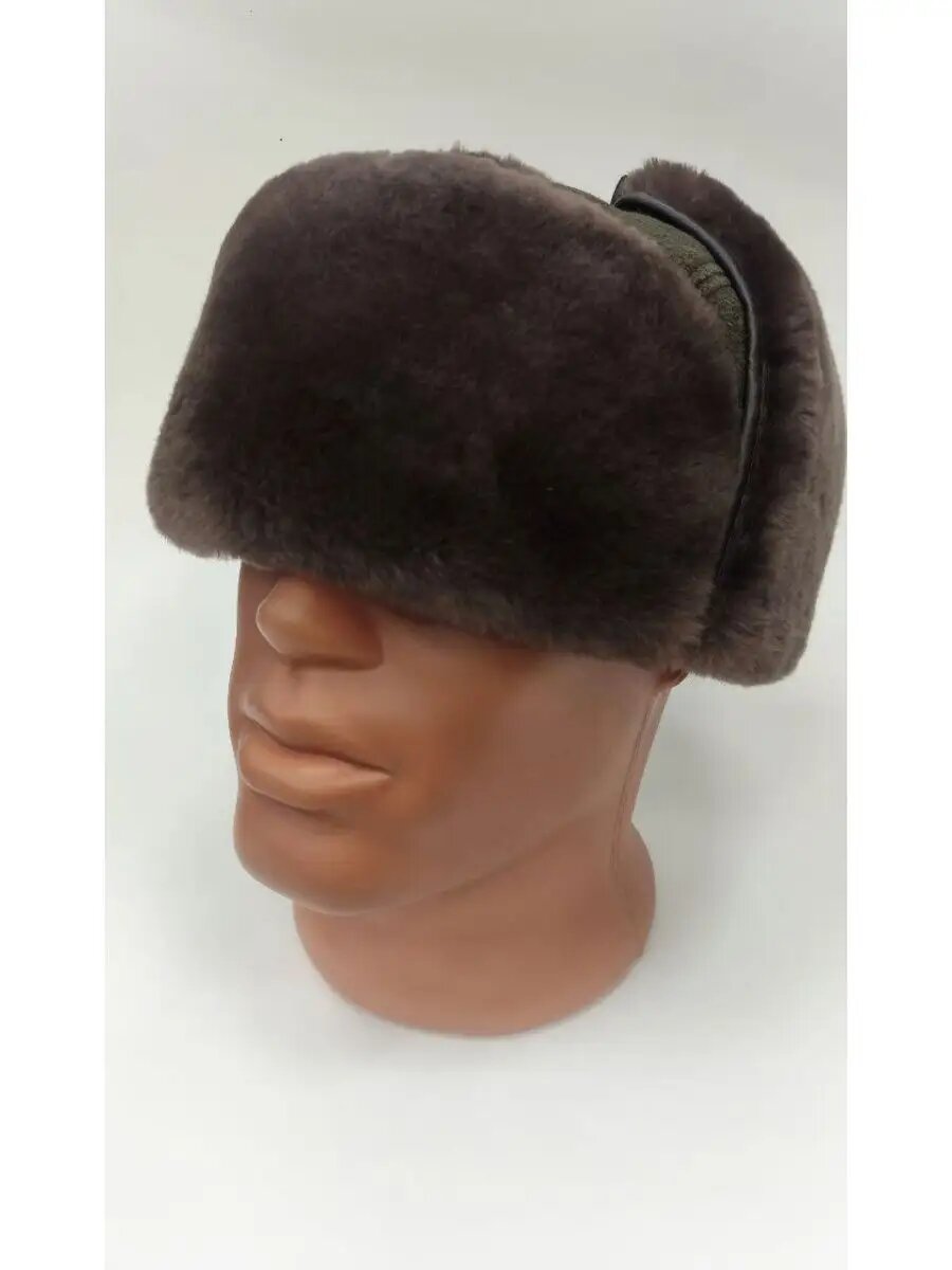 Шапка-ушанка из овчины