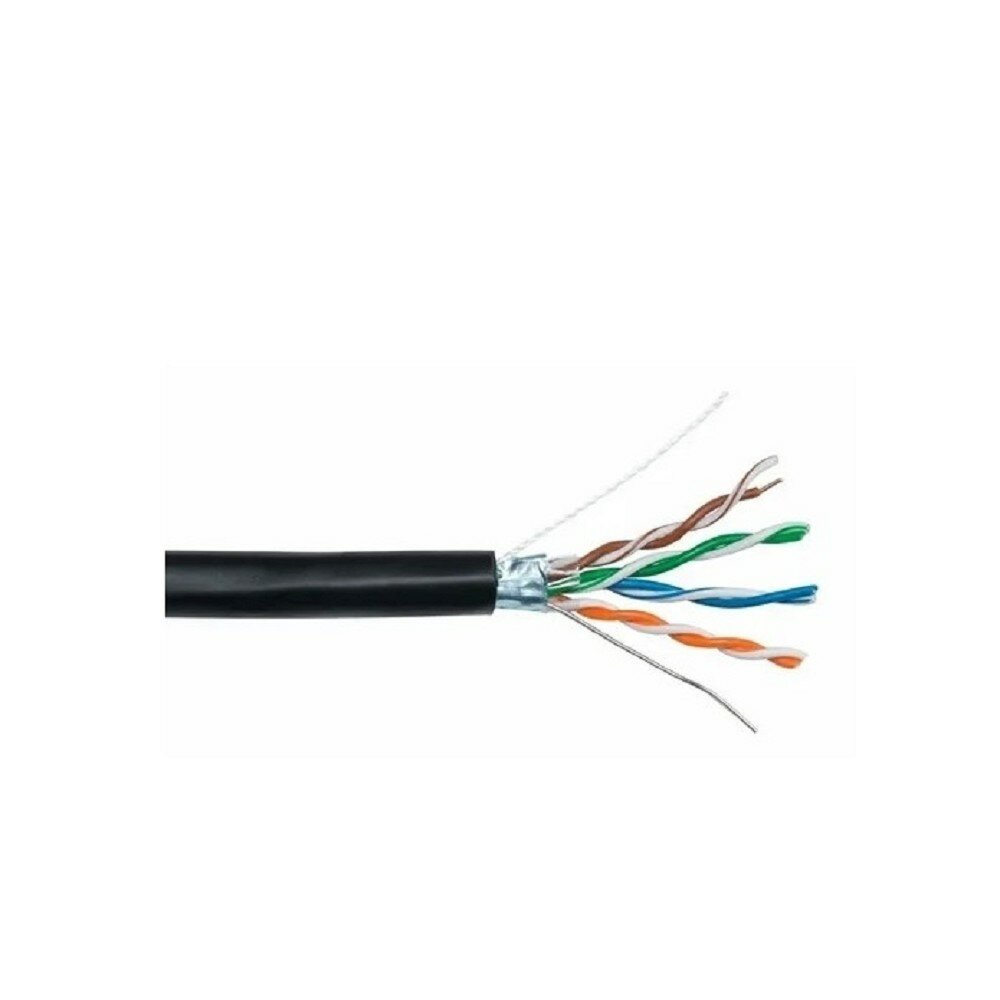 Neomax Кабель NM721032-P-100M-RT F UTP cat.5e 4x2x0.46, 25 AWG, медь, внешний, PE, 100м, черный; Fluke Tested