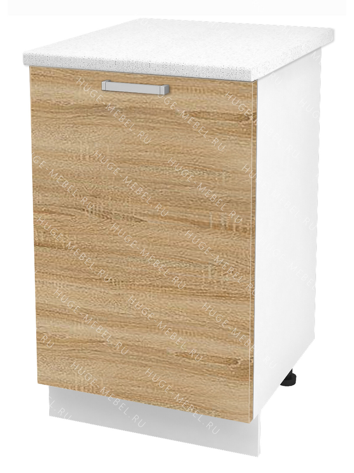 Шкаф кухонный нижний 600 Бетон Ф105 (дуб сонома) Huge Mebel. Ширина 600 Высота 840. Модули кухонные нижние