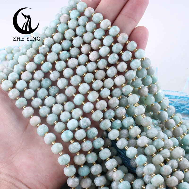 Бусины апатит 6x8 мм, цвет 136Amazonite L.3