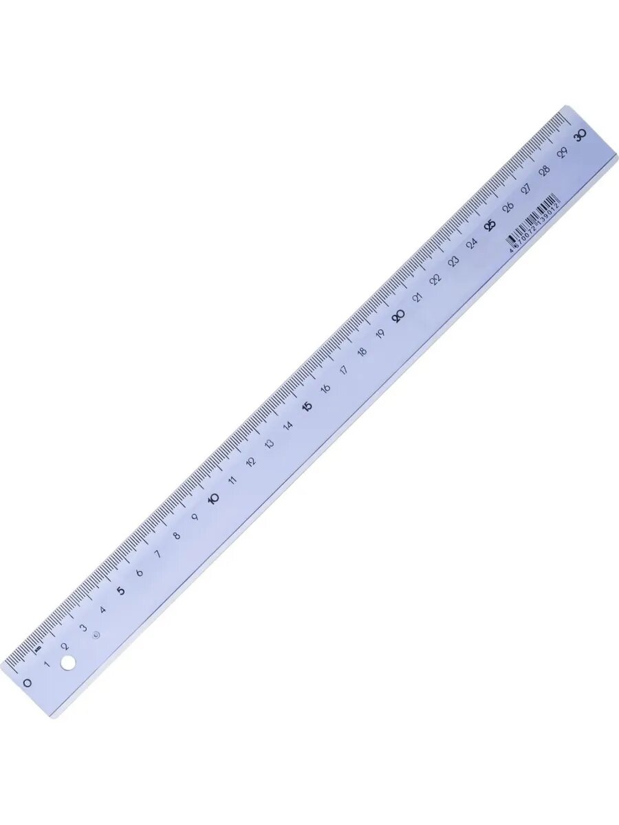 Яркая линейка 30 см в фиолетовом цвете