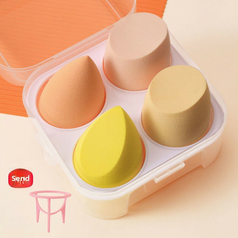 Яйцо для макияжа Beauty Egg, слоеная губка, желтая, 4 сетки, 1 шт