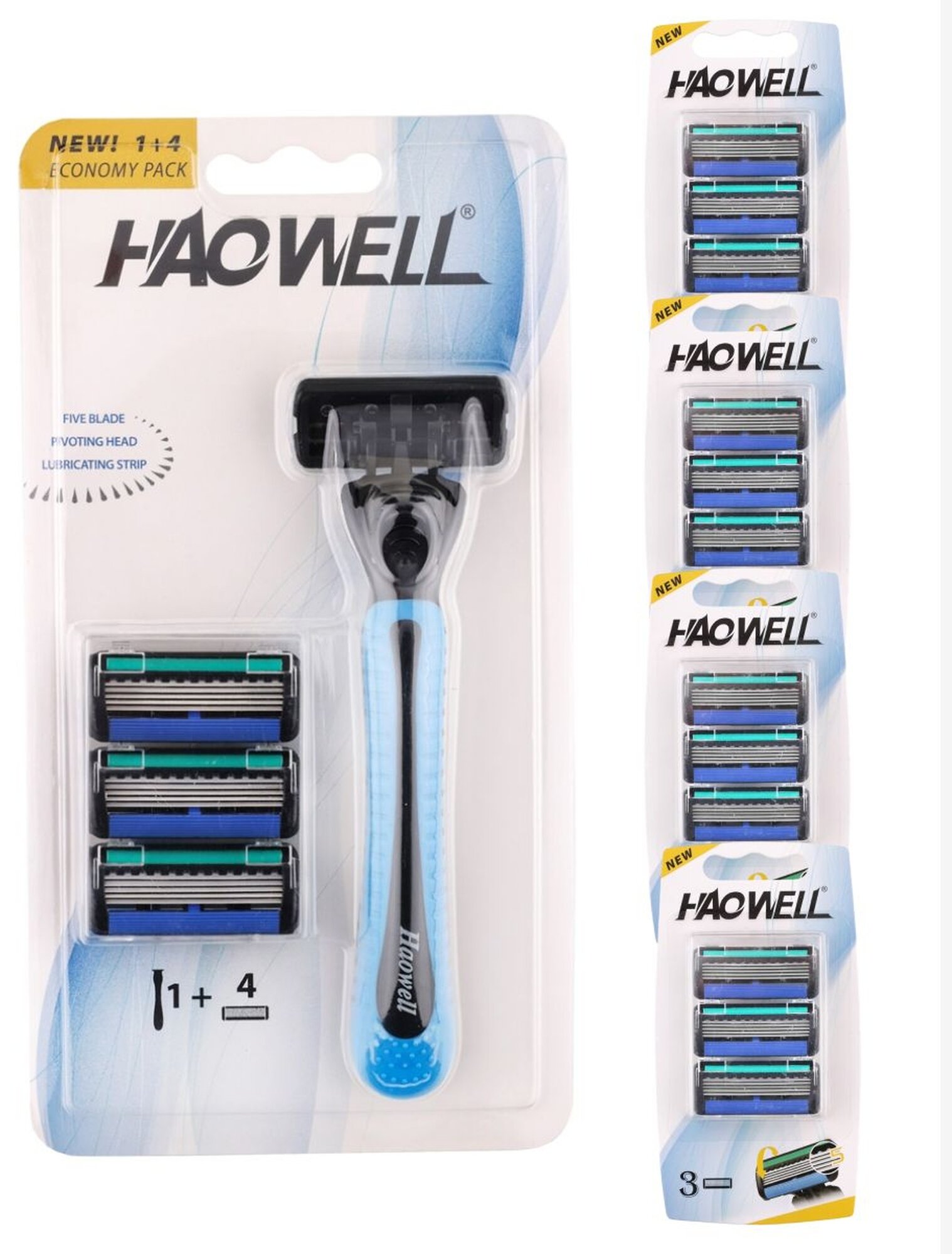 Станок для бритья HAOWELL 508DF, 16 картриджей, 5 лезвий, плавающая головка